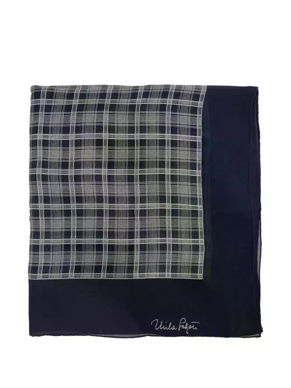 MILA SCHON Pre-owned Check-print Silk Scarf