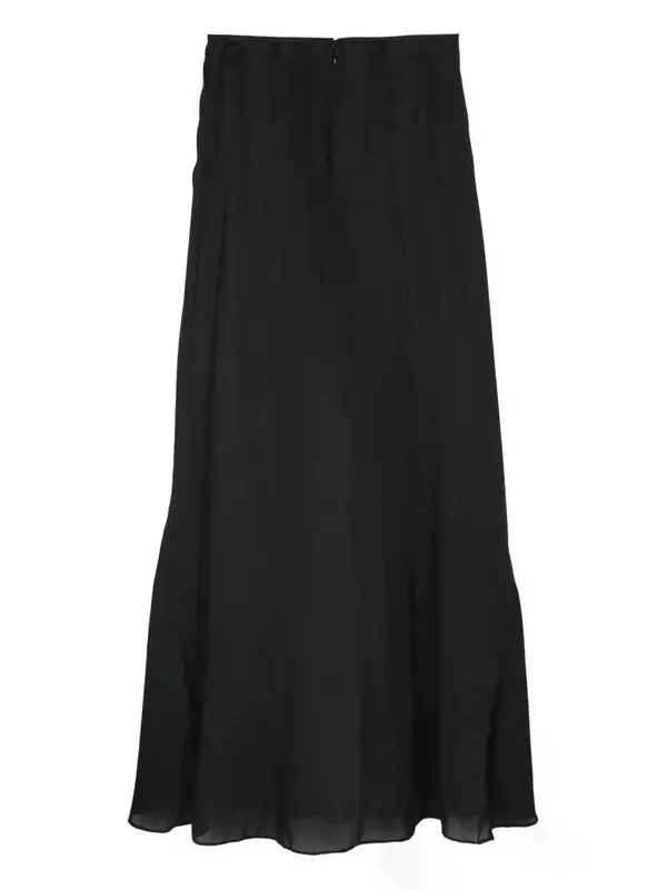 Giorgio Armani 2000s Draped-panel Silk Maxi Skirt