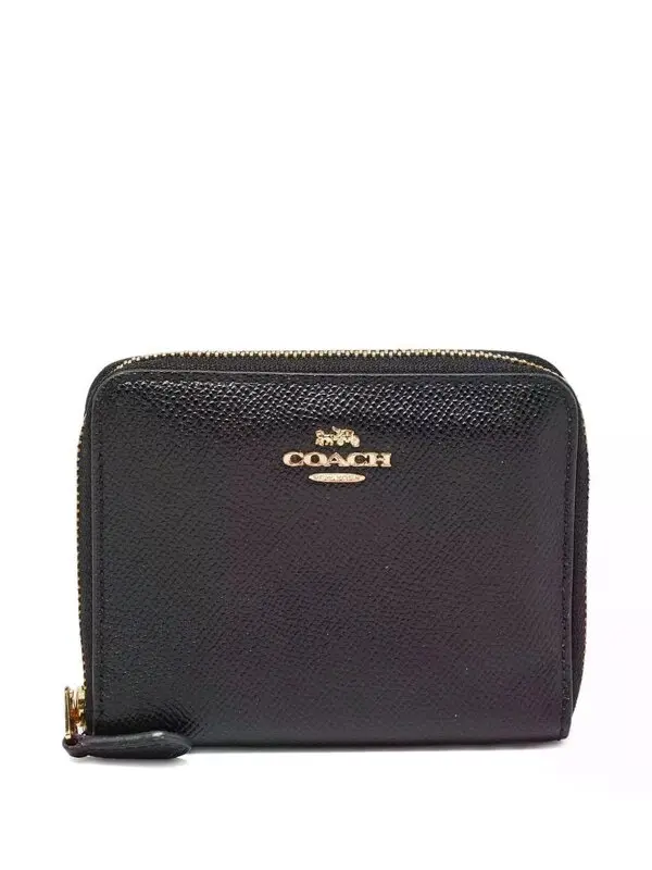 COACH® Pre-owned Leather Zip Wallet - Black