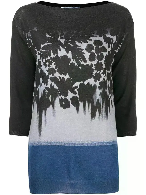 Prada Floral-print Knitted Top