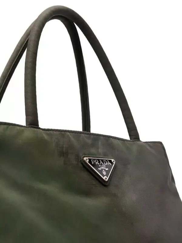 Prada 1990s Logo-plaque Tote Bag