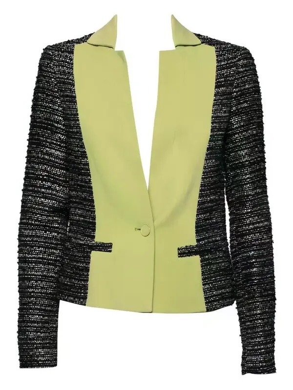 Elie Saab Tweed Two-tone Blazer