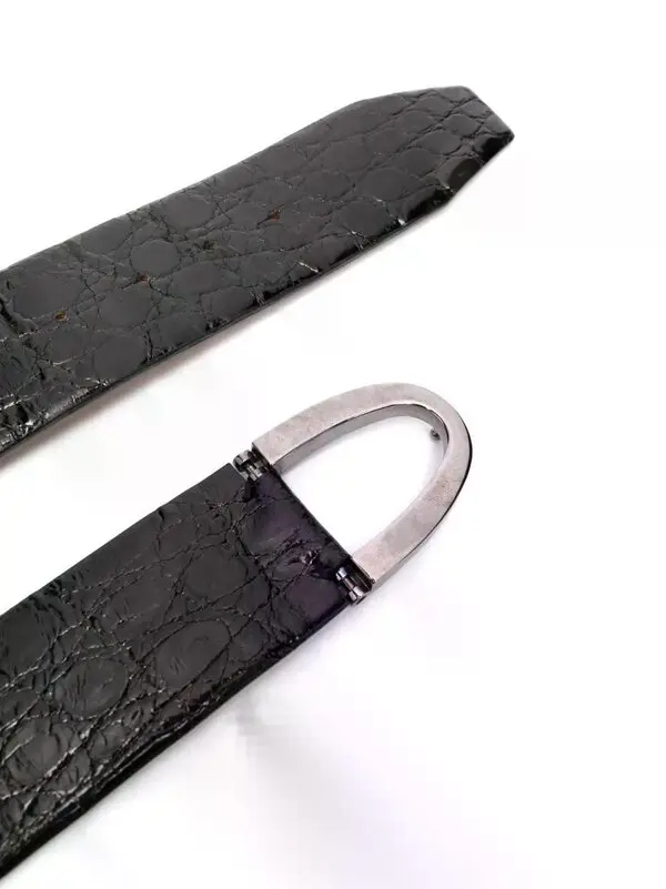Gianfranco Ferre 1990s Pebbled Leather Belt