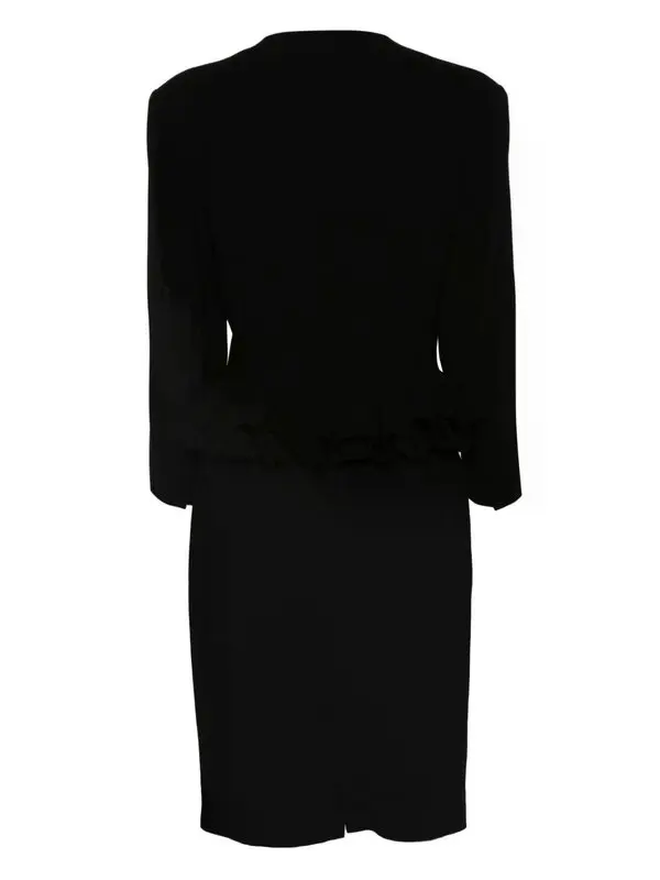 Versace 1990s Ruffle-detail Skirt Suit