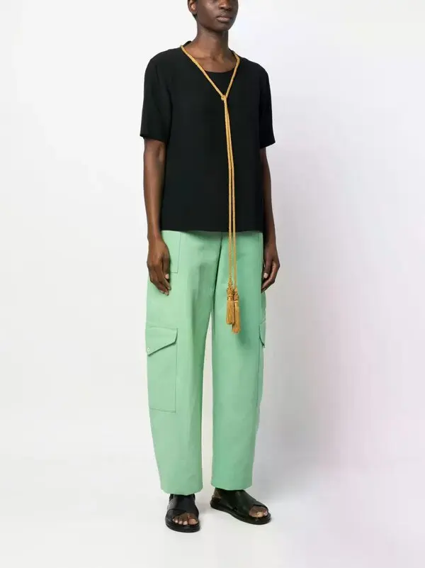 Moschino 2000s Cord Detail T-shirt