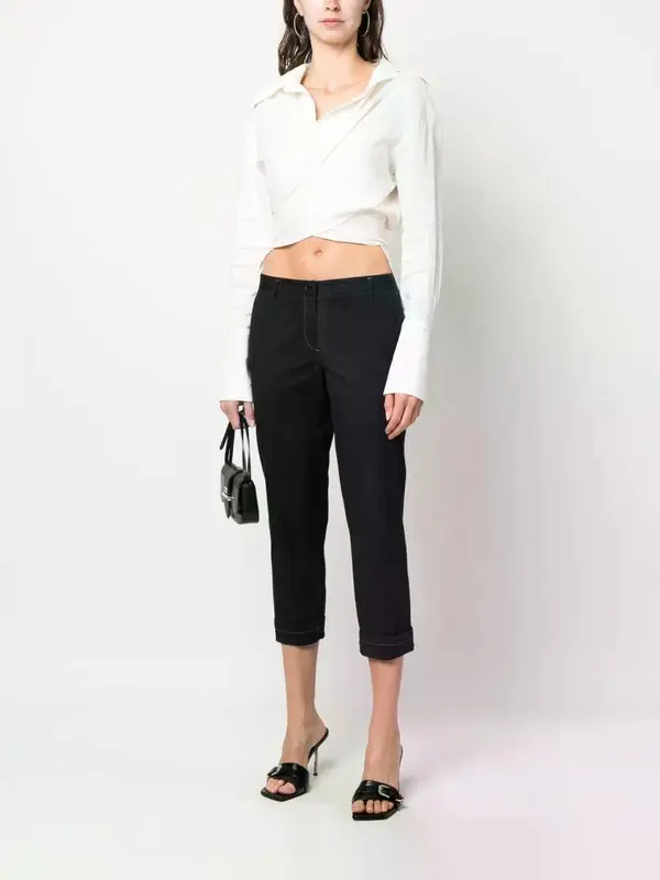 Prada 2000s Low-rise Cropped Trousers