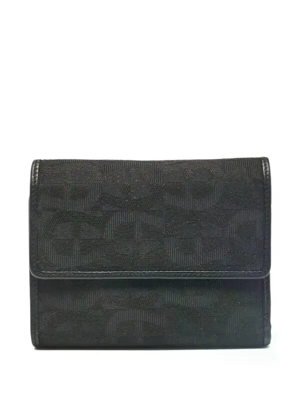 AIGNER Monogram-pattern Wallet - Black