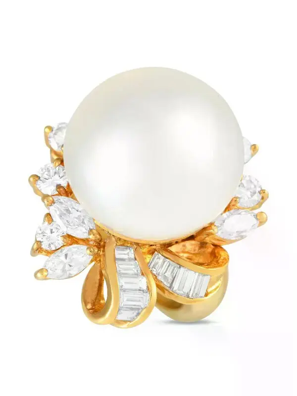 LB EXCLUSIVE 18k Yellow Pearl And Diamond Ring - Gold