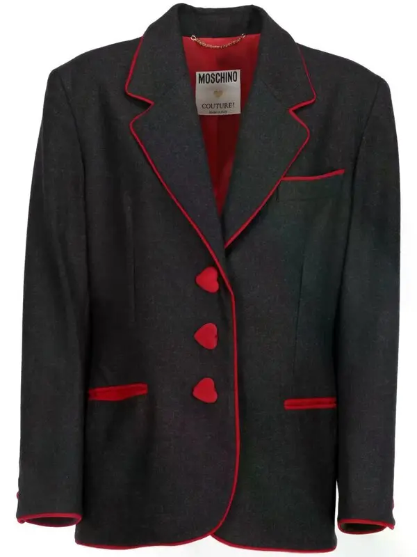 Moschino Heart-button Wool Blazer