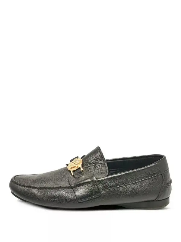 Versace Medusa Plaque Loafers - Black