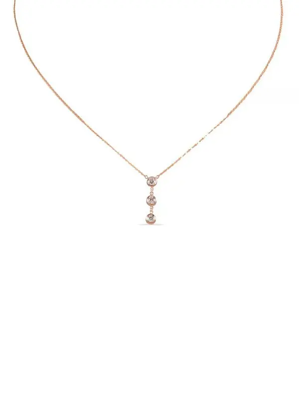 LB EXCLUSIVE 14k Rose Gold Diamond Pendant Necklace - Pink