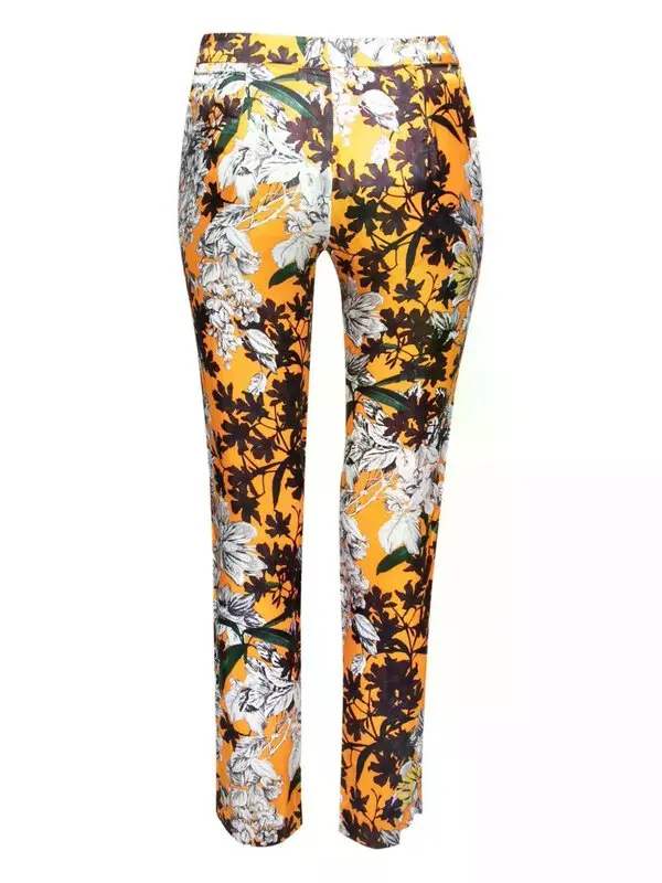 MSGM Floral-print Straight-leg Trousers