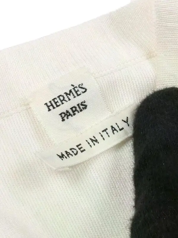 Hermès 2010s V-neck Twill Sweater