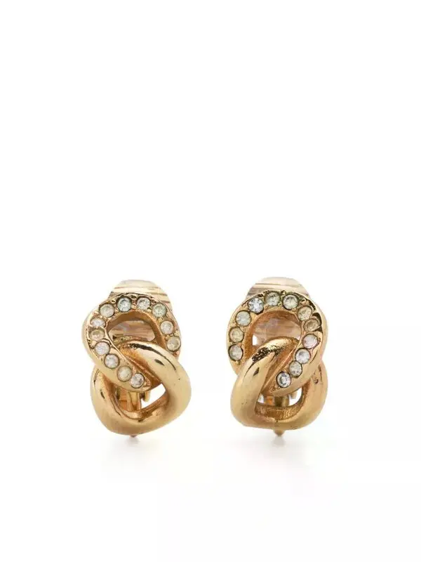 Dior 1990s Chain-link Clip-on Earrings - Gold