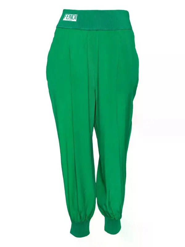 Fendi Ribbed-trim Trousers