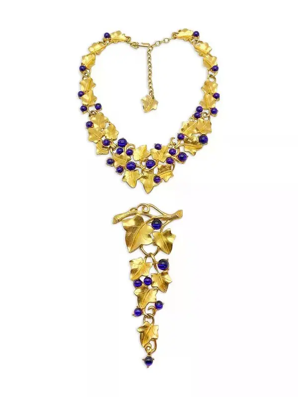 JENNIFER GIBSON JEWELLERY X Kunio Matsumoto Trifari Brooch And Necklace Set - Gold