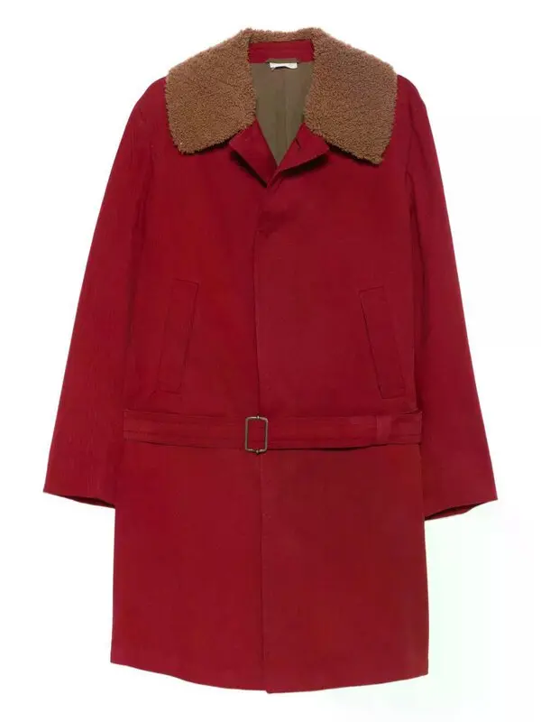 ROMEO GIGLI 1990s Shearling Belted Coat