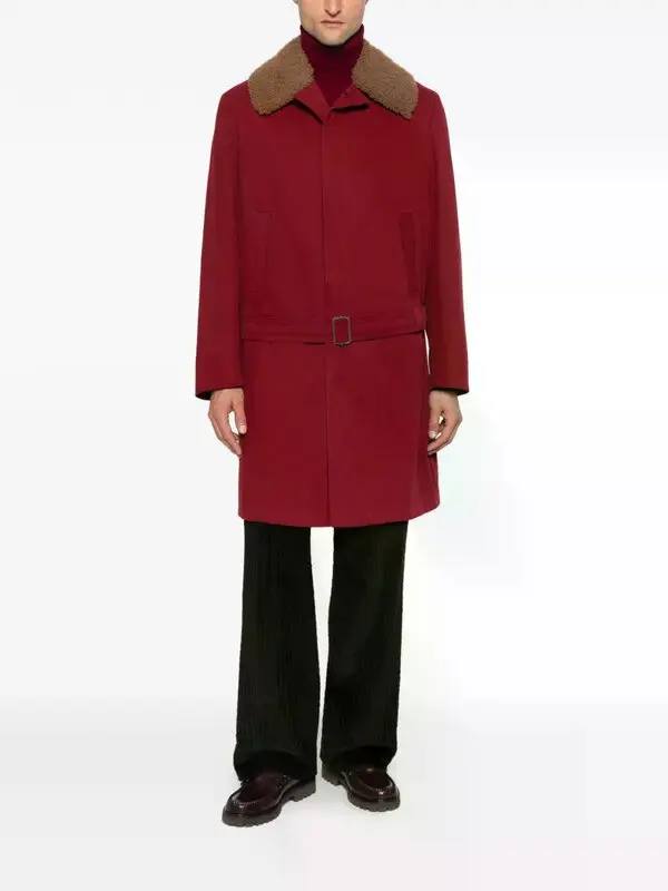 ROMEO GIGLI 1990s Shearling Belted Coat