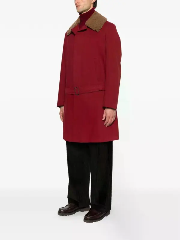 ROMEO GIGLI 1990s Shearling Belted Coat