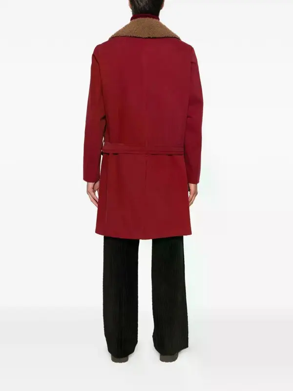 ROMEO GIGLI 1990s Shearling Belted Coat