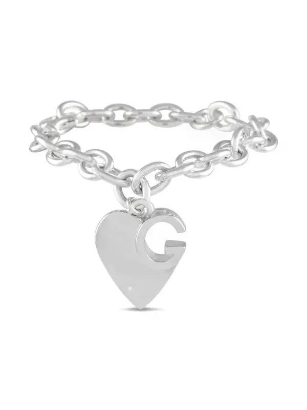 Gucci Sterling Heart-charm Bracelet - Silver