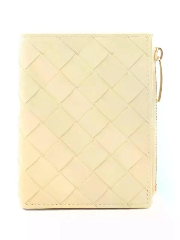 Bottega Veneta 2021 Intrecciato Bi-fold Wallet - Yellow