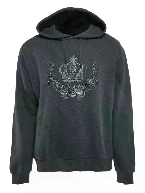 Dolce & Gabbana Crest-motif Hoodie - Grey