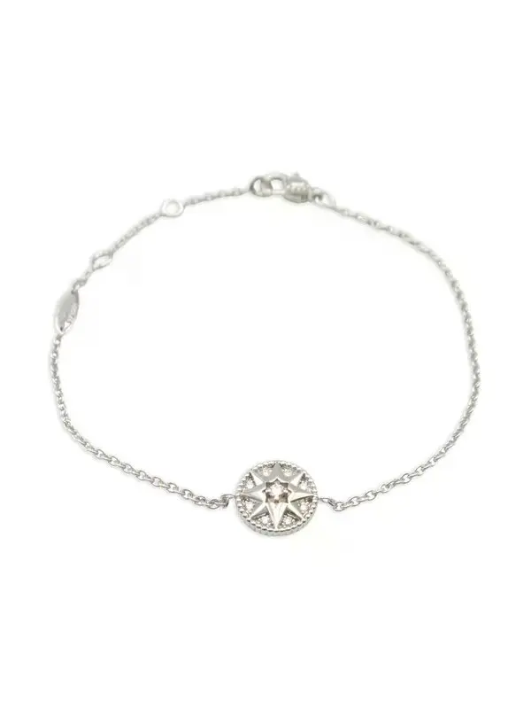 Dior Pre-owned 18k White Gold Rose Des Vents Diamond Bracelet - Silver