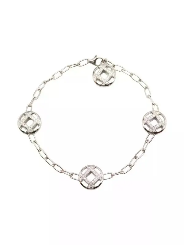 CARTIER 2010 18kt White Gold Pasha Grid Bracelet - Silver