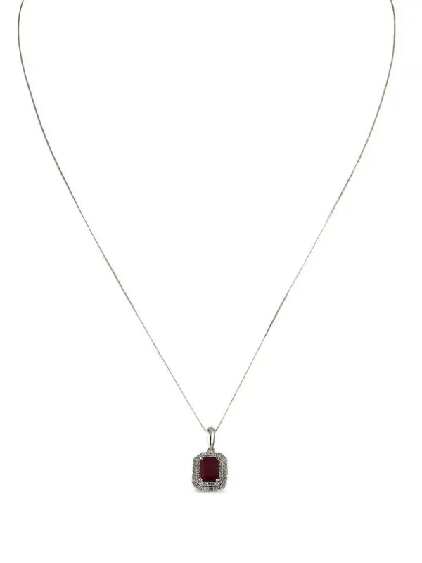 LB EXCLUSIVE 14kt White Gold Ruby Necklace