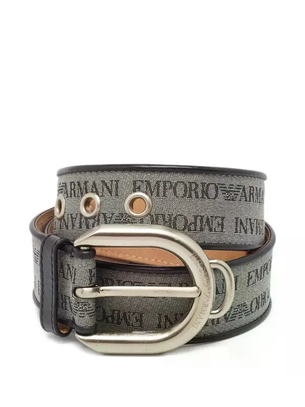 Emporio Armani Leather Belt - Grey