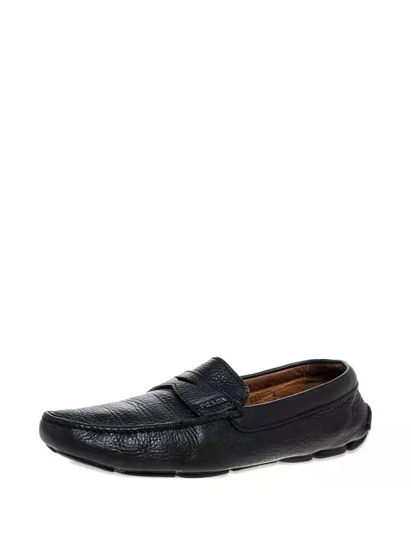 Prada Leather Penny-keeper Loafers