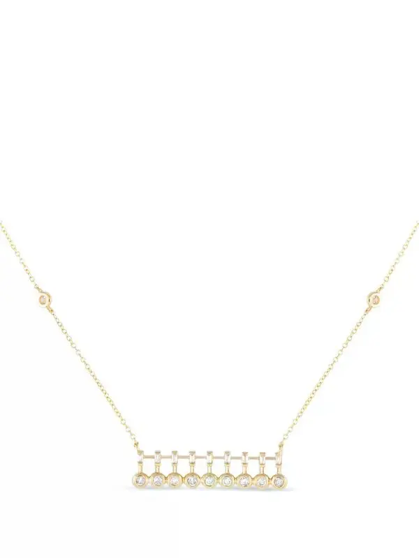 LB EXCLUSIVE 14k Yellow Diamond Bar Pendant Necklace - Gold