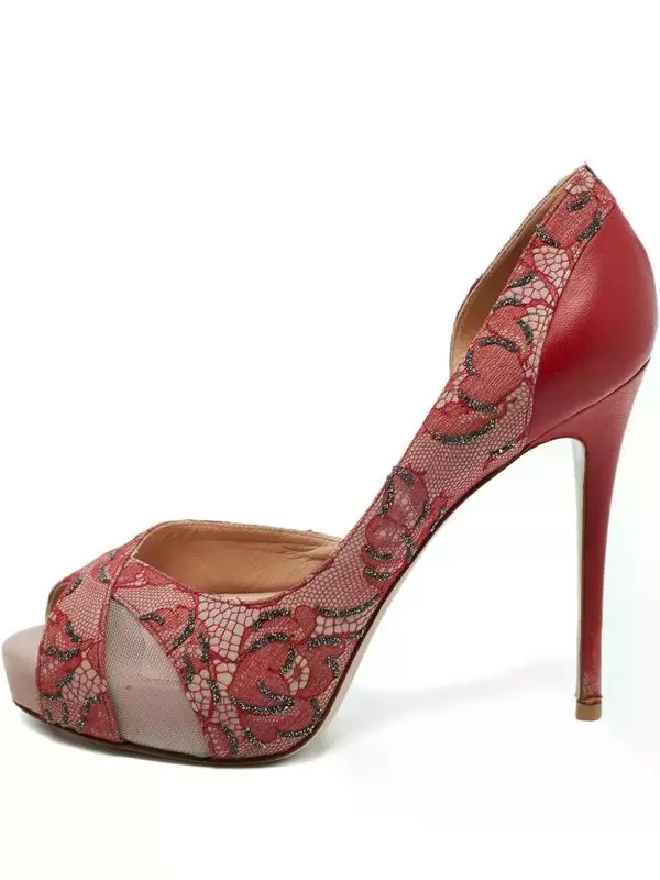 Valentino Garavani 115mm Lace Pumps - Red