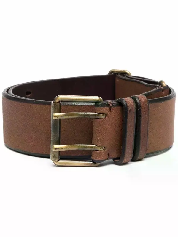 Gianfranco Ferre 1990s Double-pin Buckled Belt - Brown