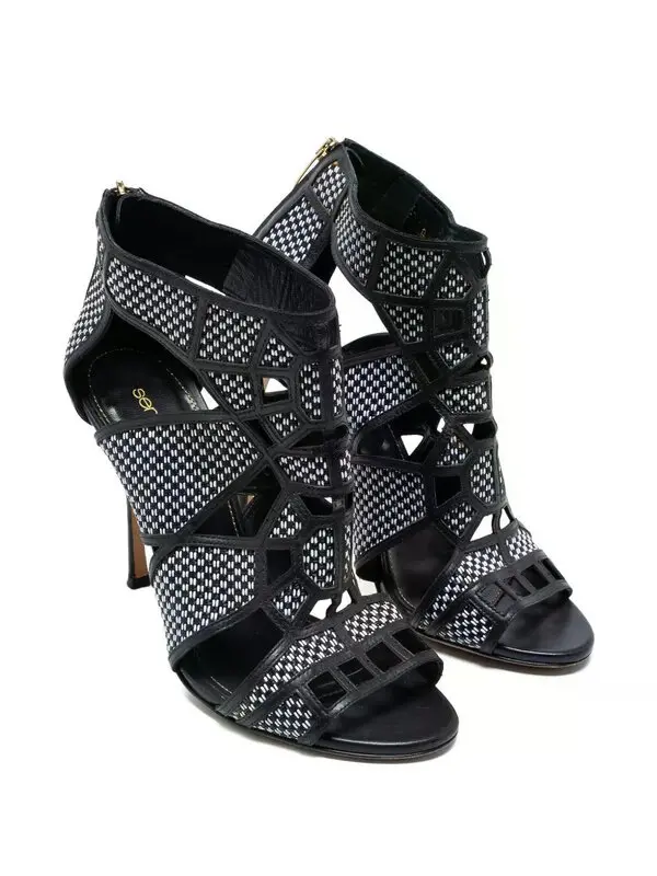 SERGIO ROSSI Vintage 110mm Cut-out Pumps