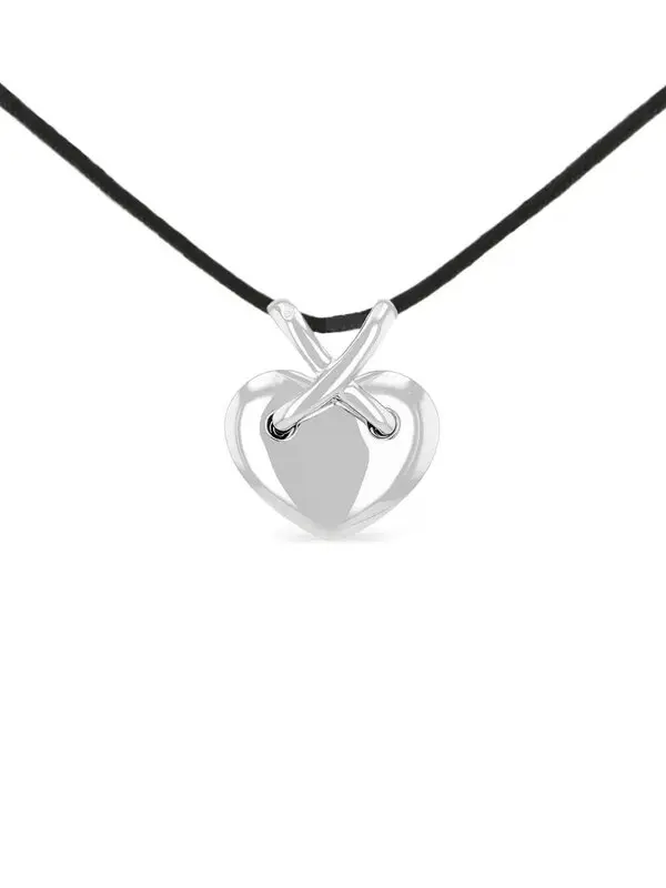CHAUMET 18k White Gold Lien Heart Pendant
