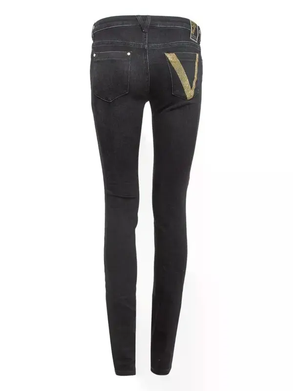 Versace Rhinestone Embellished Jeans
