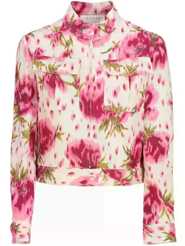 Marni Floral-print Jacket - White