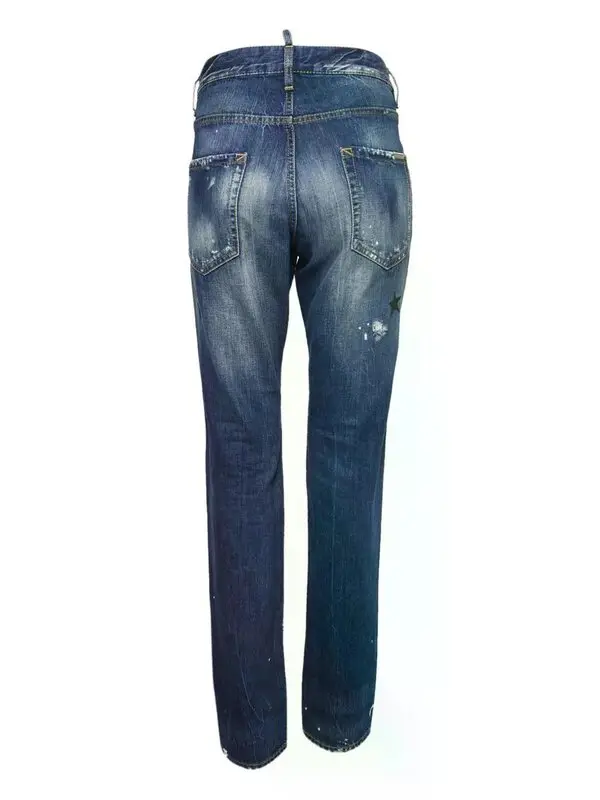 Dsquared2 Distressed Straight-leg Jeans