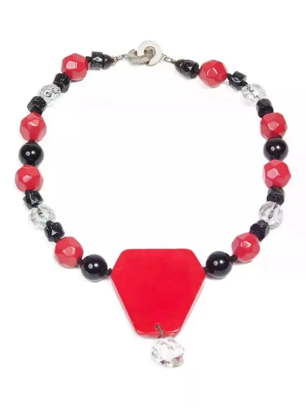Vintage 1980s Bead-embellished Necklace