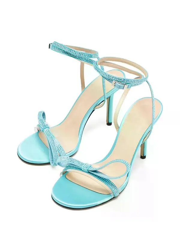 Mach & Mach 90mm Rhinestone-embellished Strappy Sandals