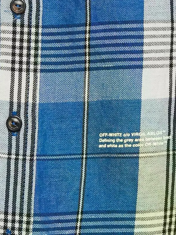 Off-White Checked Shirt - Blue