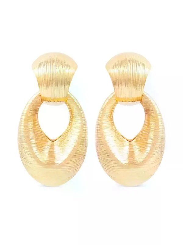 SUSAN CAPLAN 1980s Door-knocker Earrings - Gold