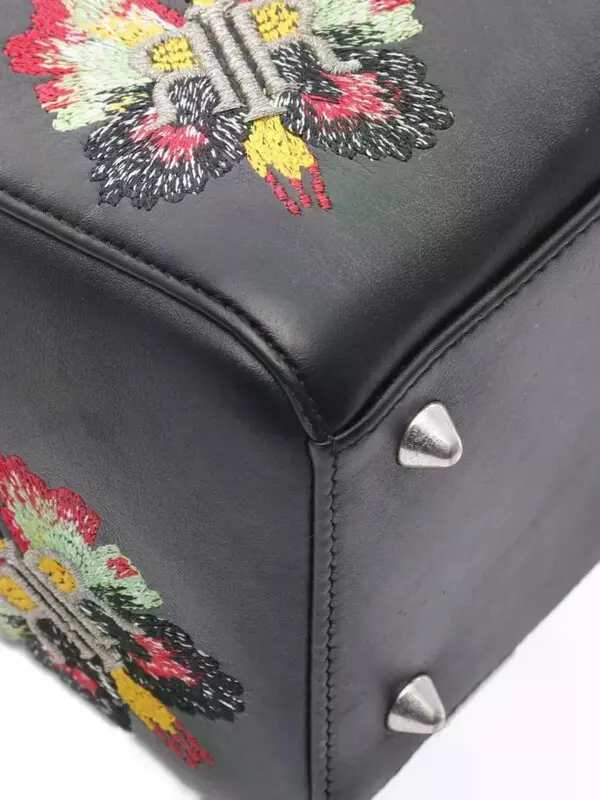 Dior Lady Two-way Enamel Embroidery Handbag