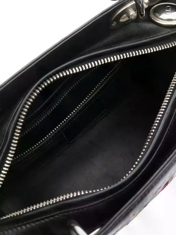 Dior Lady Two-way Enamel Embroidery Handbag