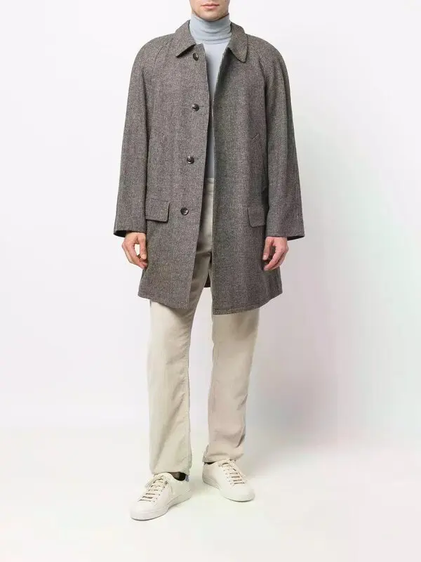 A.N.G.E.L.O. VINTAGE CULT 1990s Mélange-effect Single-breasted Coat