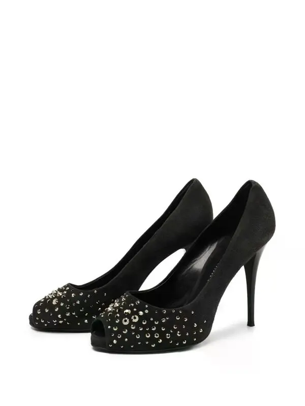 GIUSEPPE ZANOTTI 110mm Studded Peep-toe Heels