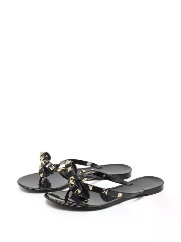 Valentino Garavani Rockstud Flip Flops - Black