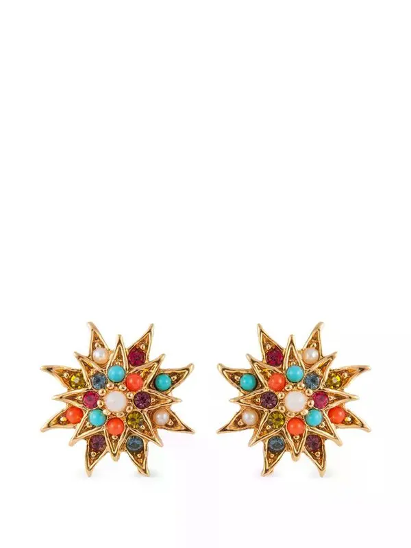 SUSAN CAPLAN X D'orlan 1980s Star-motif Earrings - Gold